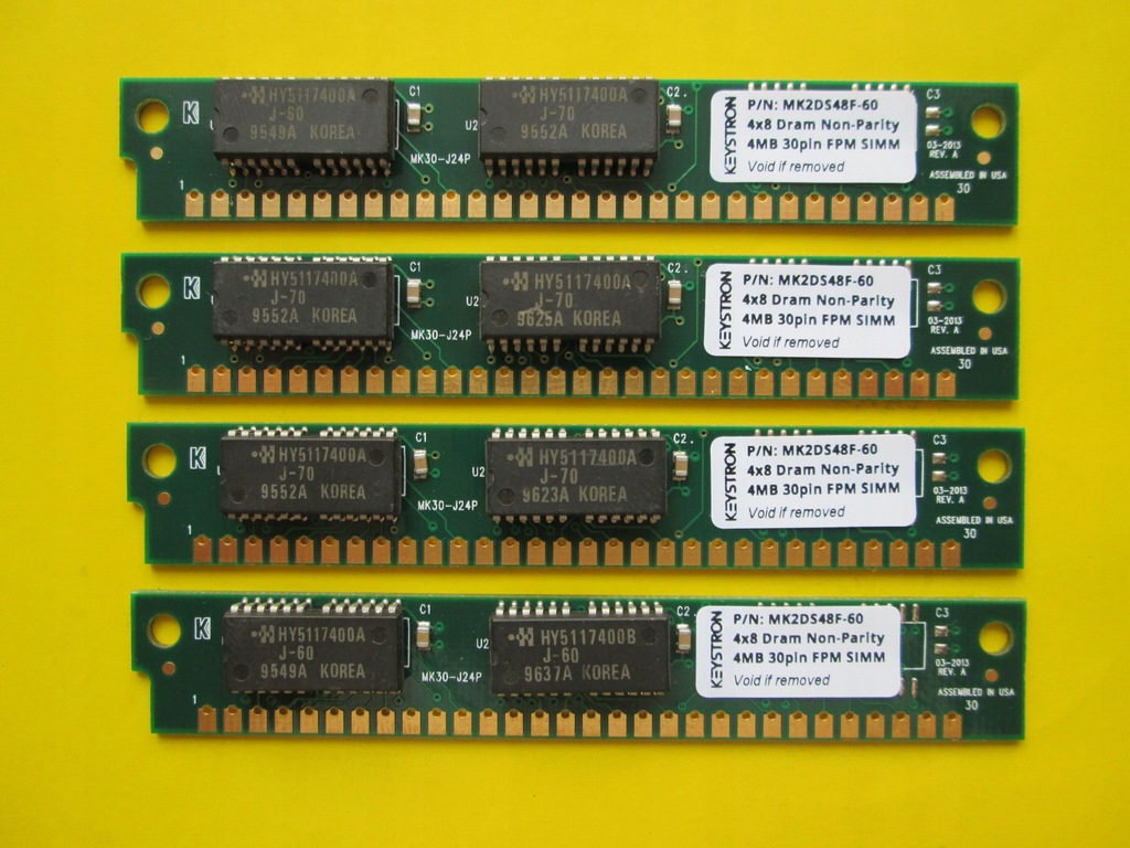 Pamięć SIMM - 30 pin, 16MB. 4x4MB, NOWA. - 10794535122 - oficjalne ...