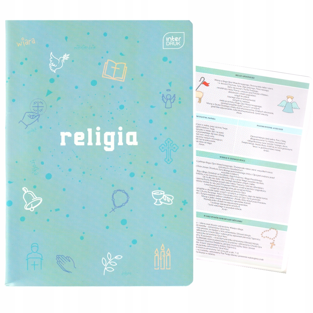 Zeszyt do RELIGII A5 60 kartek w KRATKĘ INTERDRUK - 13986355248 ...