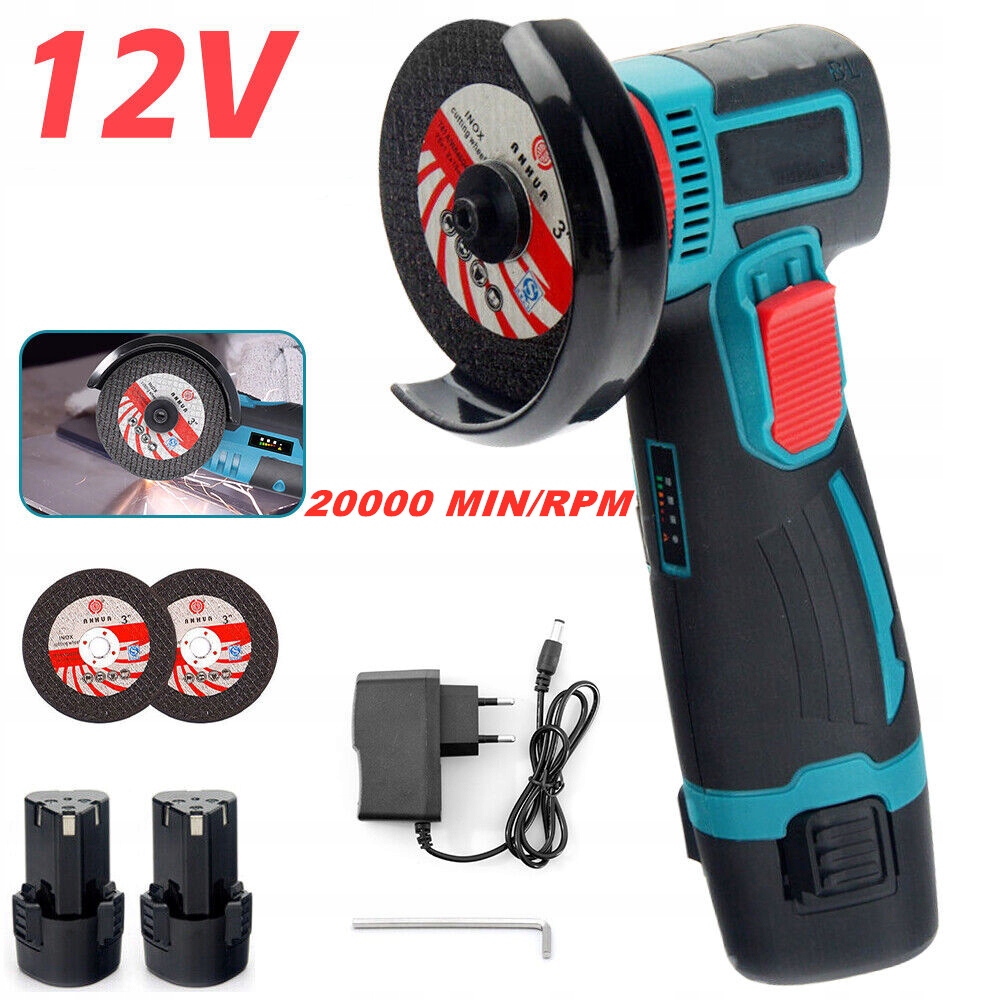 DRILLPRO MINI MAŁA SZLIFIERKA KĄTOWA 12V + 2AKU - 14314966445 ...