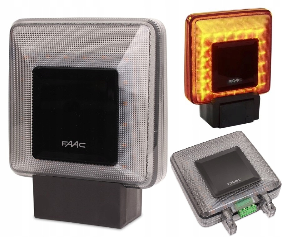 FAAC XLED lampa sygnalizacyjna 24V 230V Z ANTENĄ - 13080834778 - oficjalne archiwum Allegro