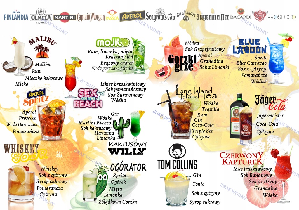 Karta Drinków DRINK BAR MENU - Gotowy Projekt - 8102641221 - oficjalne ...