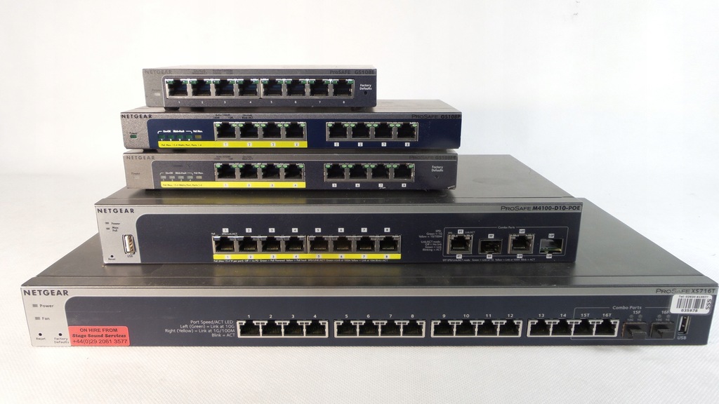 Pakiet NETGEAR ProSAFE GS108E GS108P GS108FE 5szt - 7934913788 ...