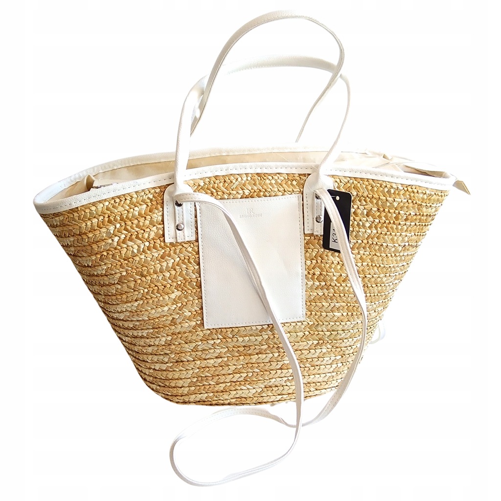 TORBA KOSZYK PLECIONY Z TRAWY MORSKIEJ DUŻY - 15496755854 - oficjalne archiwum Allegro