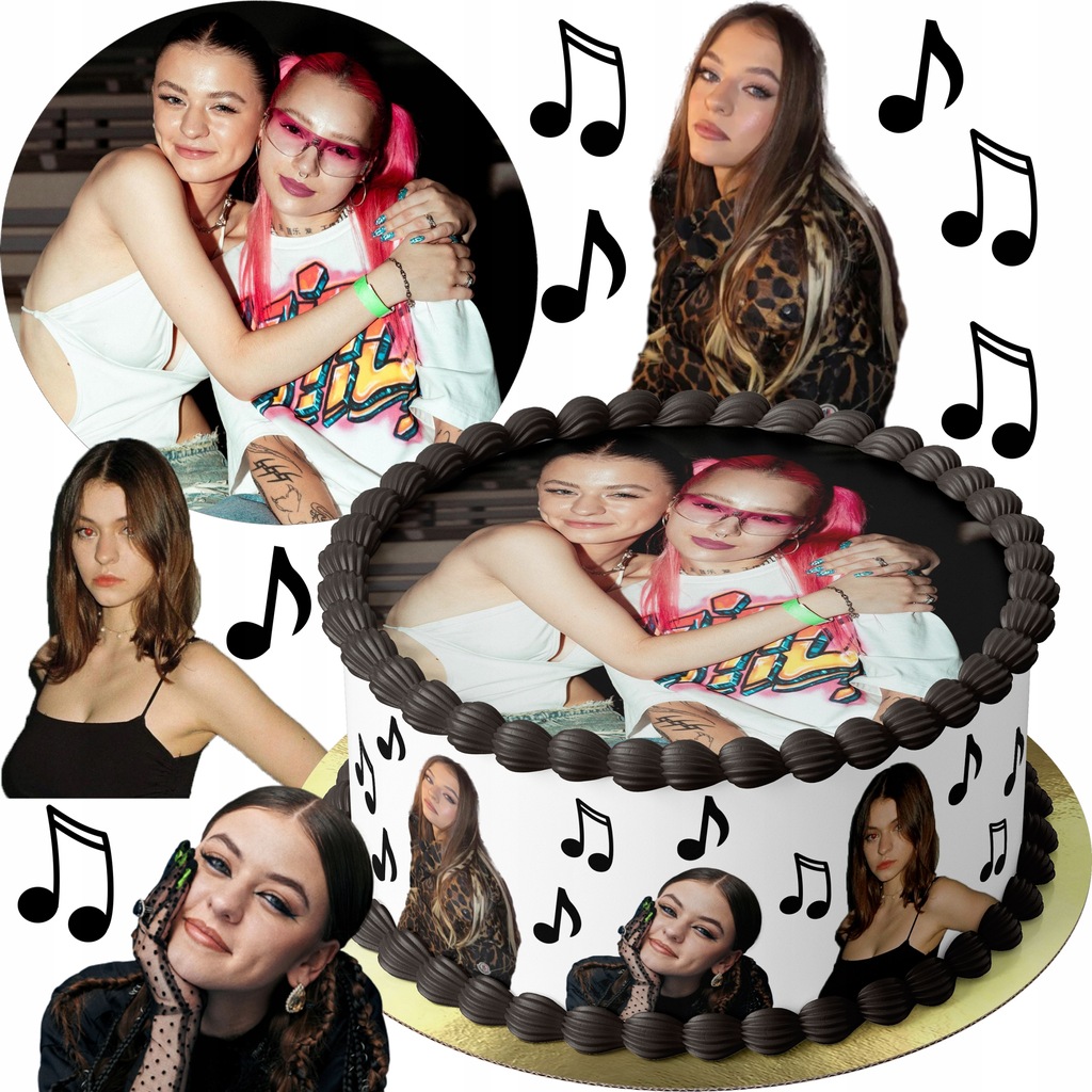 MEGA ZESTAW XXL OPŁATEK NA TORT BAMBI RAPERKA YOUNG LEOSIA GRATIS TEKST ...