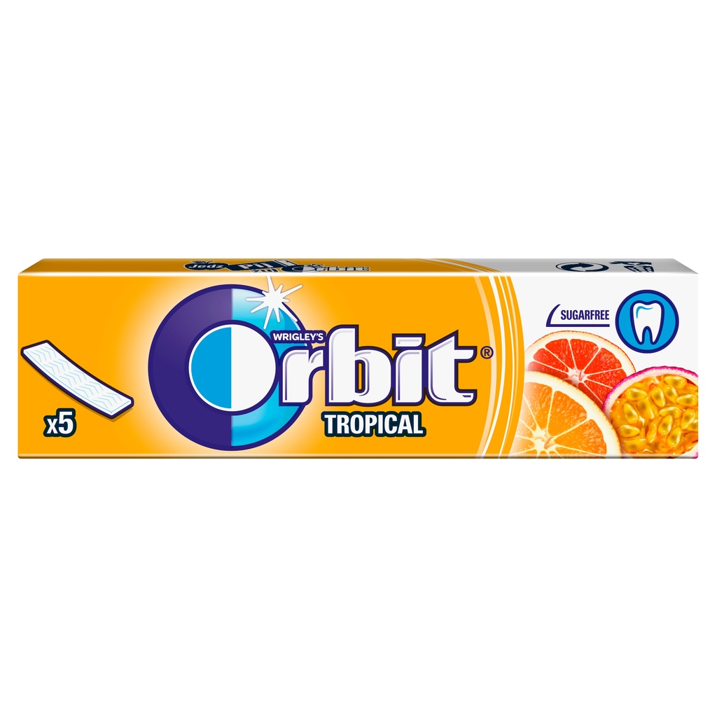 Orbit Tropical Guma do żucia bez cukru 13 g (5 - 11447015208 ...