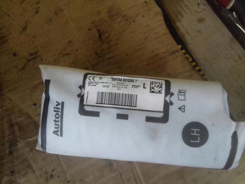 AIRBAG PODUSZKA FOTELA LEWA PEUGEOT 208 II 9821954880 - 14454457267 ...