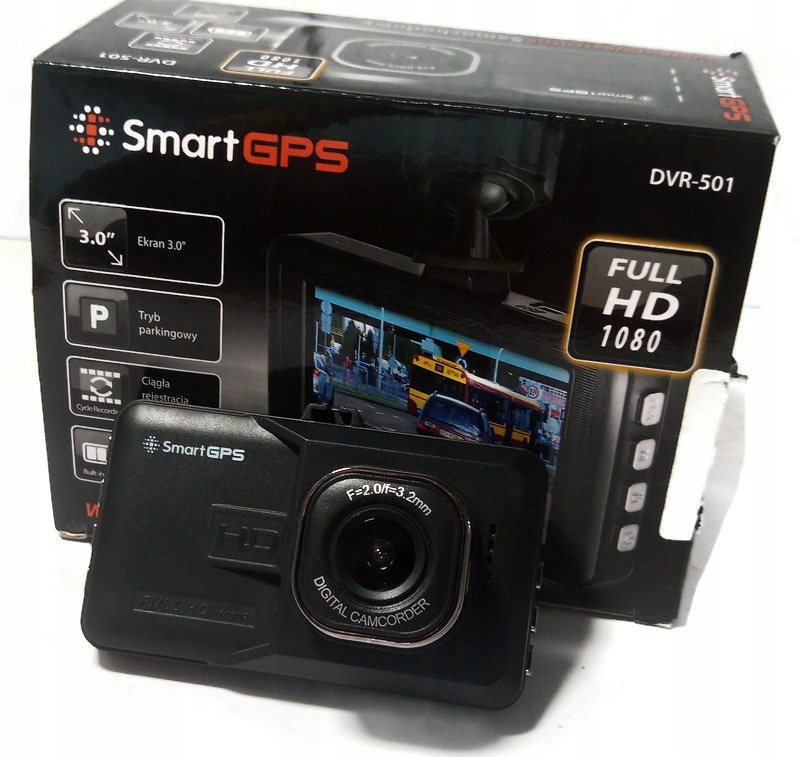 Kamerka samochodowa Smartgps DVR-501 j.nowe - 13137836717 - oficjalne archiwum Allegro