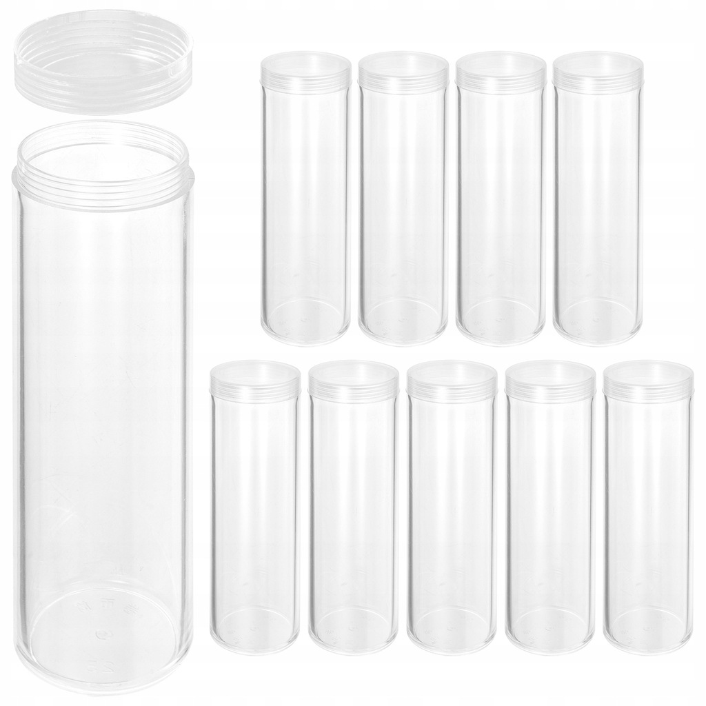 Storage Rack Plastic Containers Coin Tubes 10 Pcs - 13987410657 ...