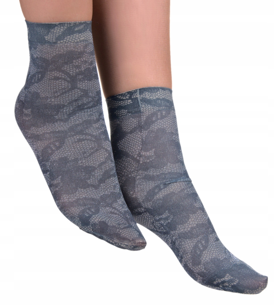 CIENKIE SKARPETKI STOPKI RAJSTOPOWE WZÓR Ażurowy - 13307390457 - oficjalne archiwum Allegro
