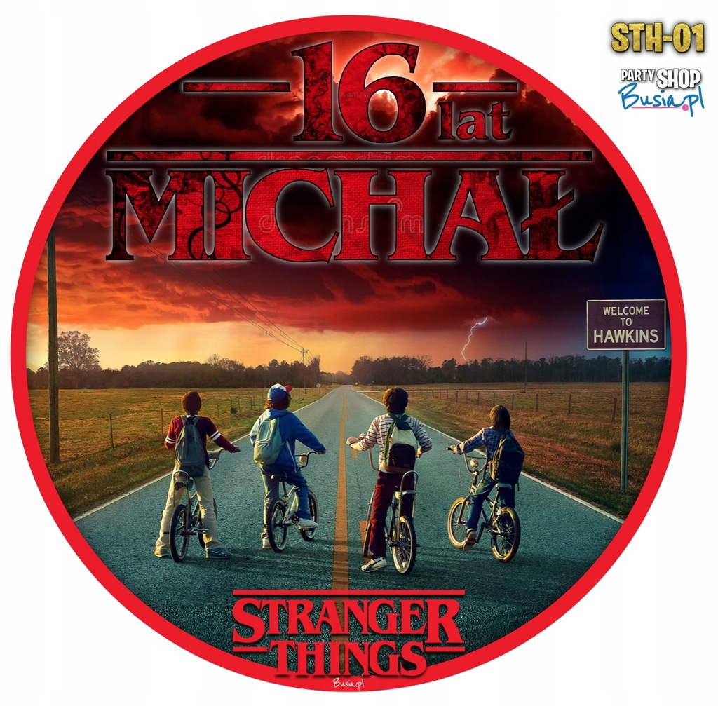 Stranger Things Opłatek Na Tort, Extra Jakość 20cm - 12332197842 ...