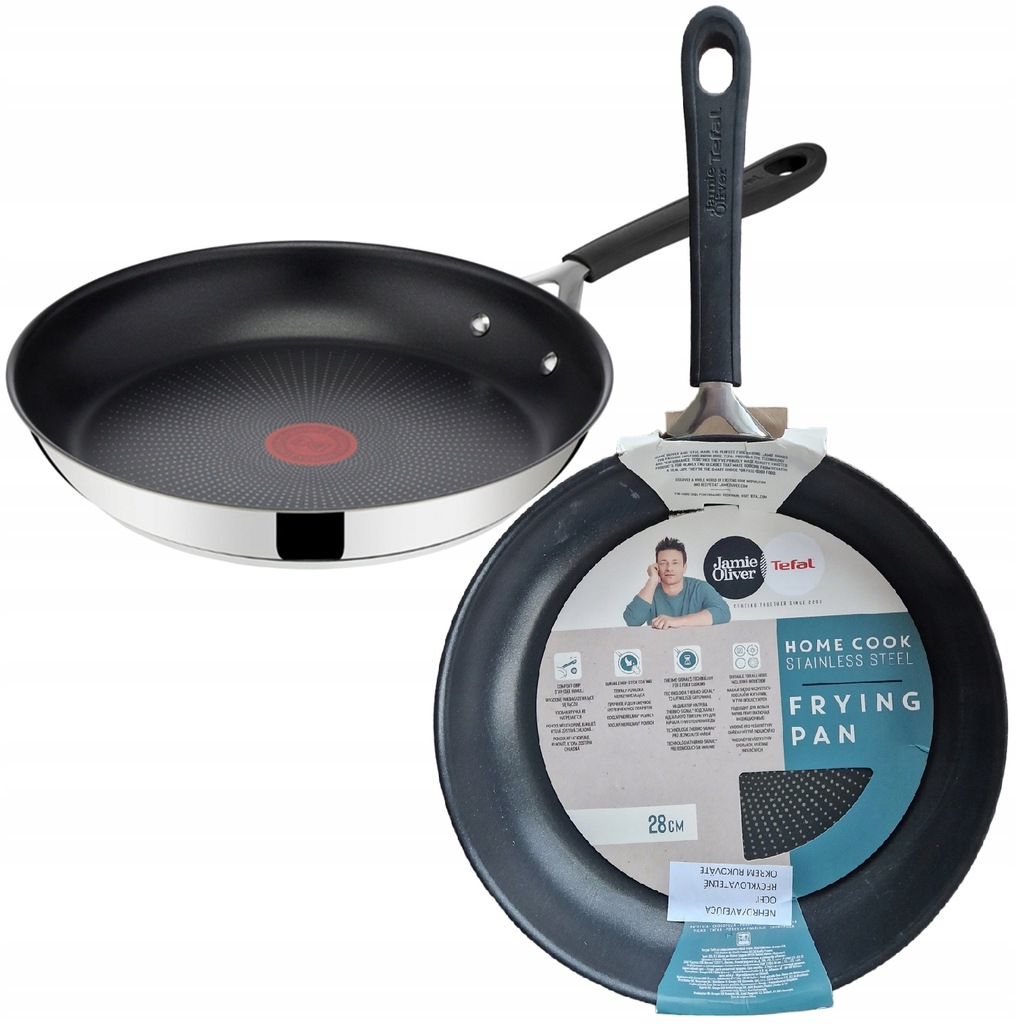 PATELNIA TEFAL JAMIE OLIVER 28 cm TYTAN PIEKARNIK GAZ INDUKCJA - 15111510111 - oficjalne ...
