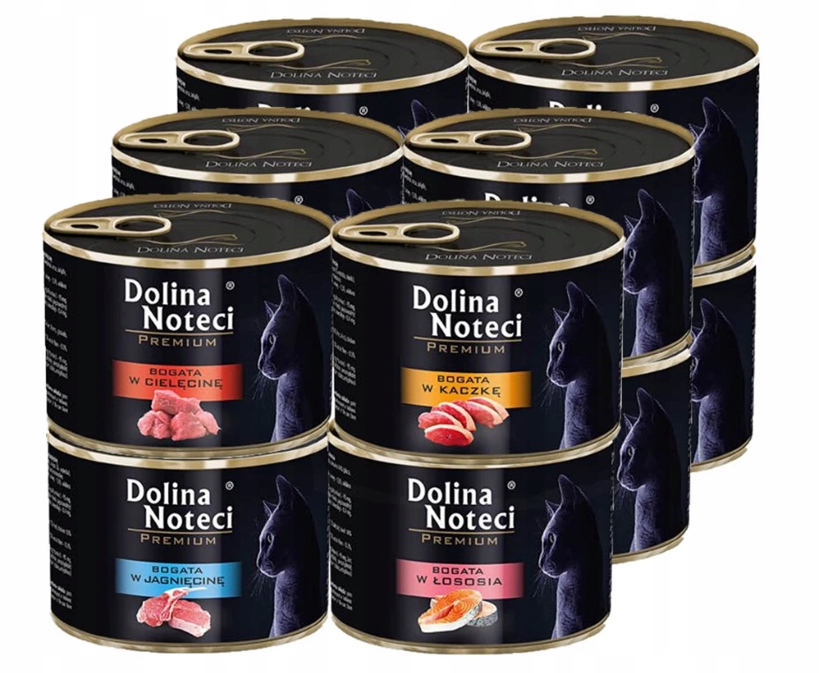 DOLINA NOTECI PREMIUM kot kota MIX SMAKÓW 12x 185g - 9546063328 - oficjalne archiwum Allegro