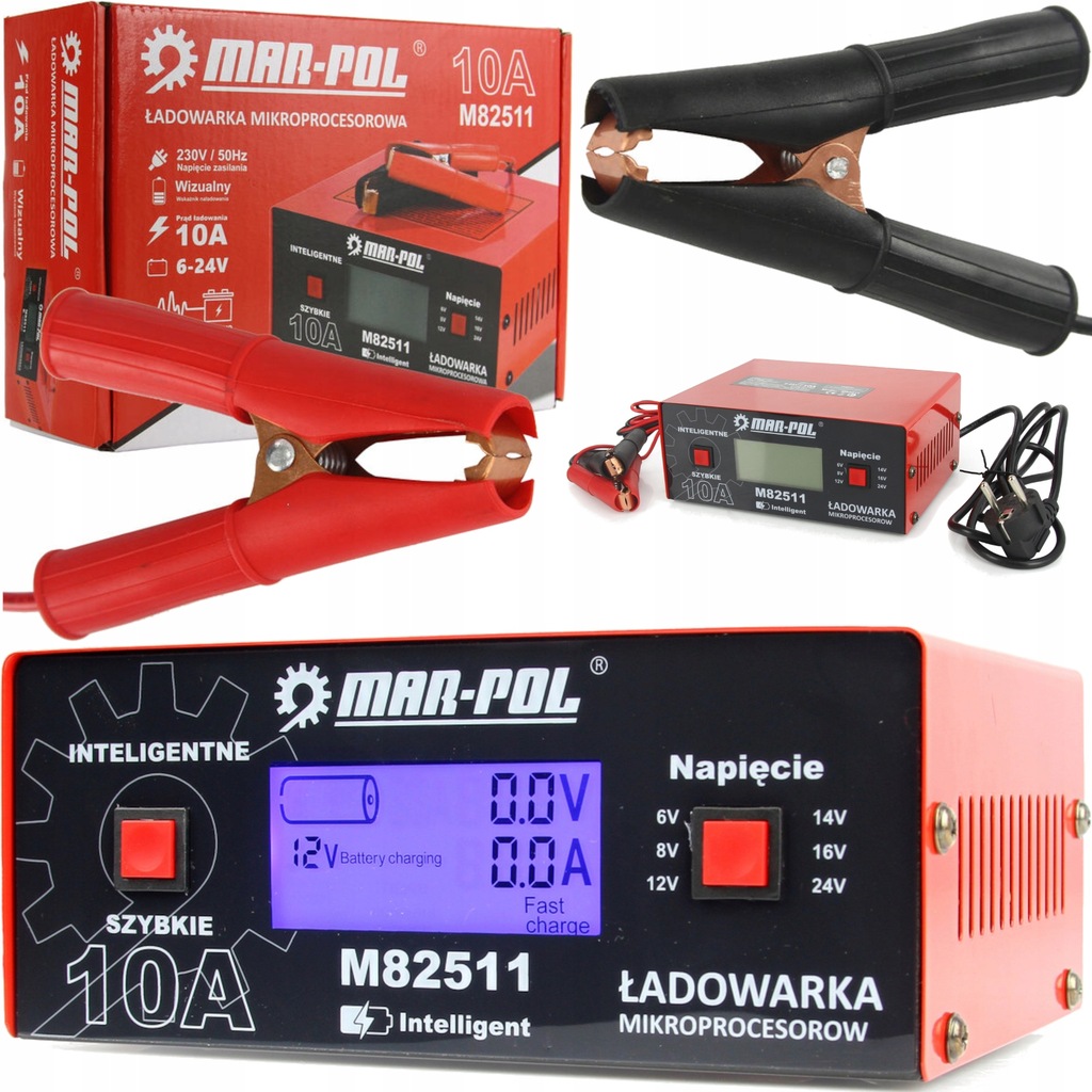 ŁADOWARKA PROSTOWNIK DO AKUMULATORA 12 24V 10A MOC - 12622593299 - oficjalne archiwum Allegro