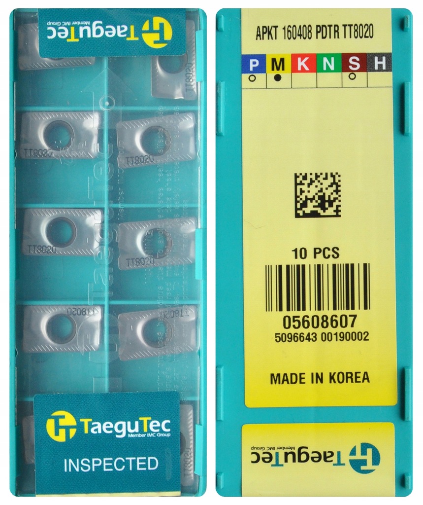PŁYTKI APKT 160408 PDTR TT8020 TAEGUTEC - 12569556512 - oficjalne ...