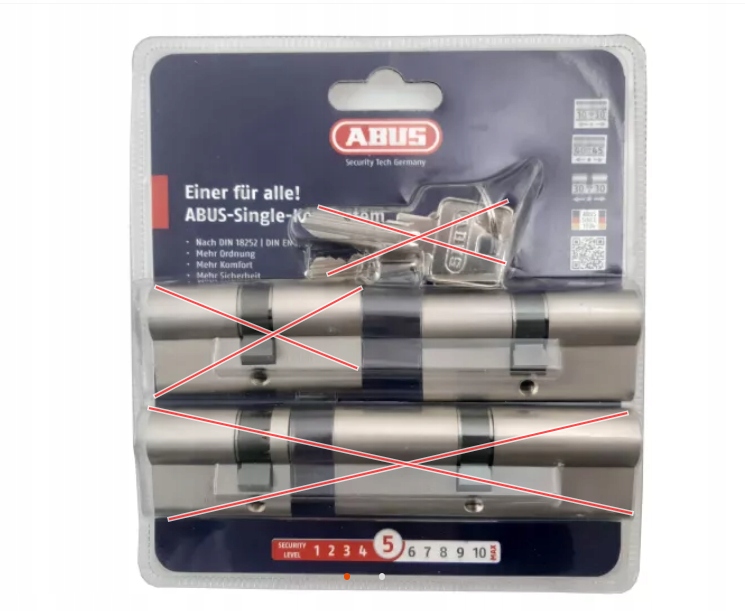 ABUS E20 WKŁADKA BĘBĘNKOWA DO ZAMKA BB59** - 14948655354 - oficjalne archiwum Allegro