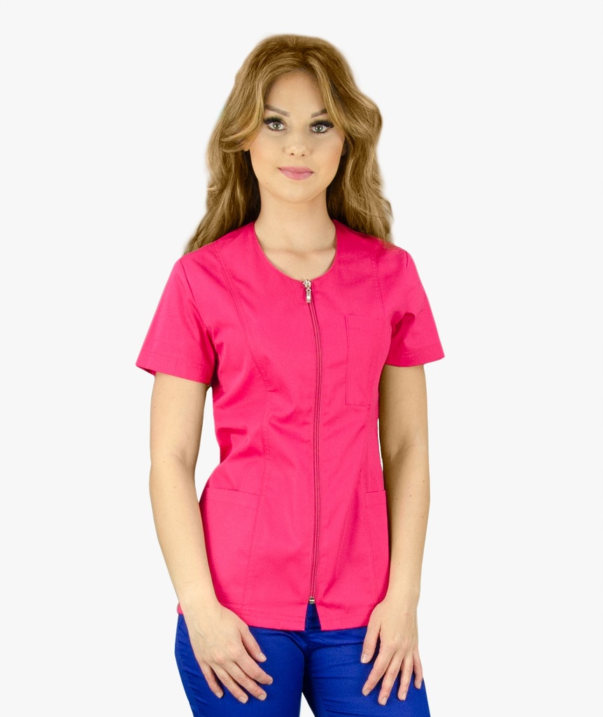 Żakiet medyczny kitel na suwak Marta malina XL - 11360911790 ...
