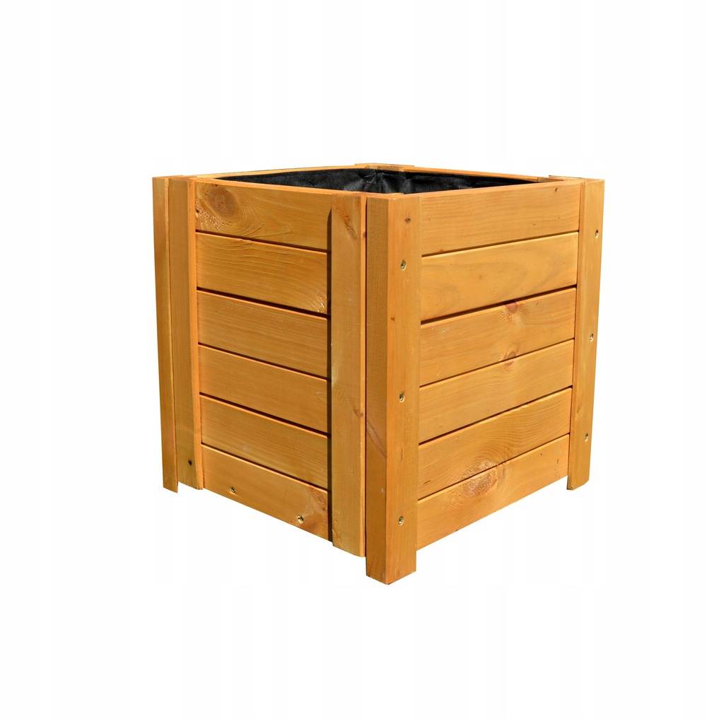 DREWNIANA DONICA NA KWIATY skrzynka 39x39x39 cm - 12321757137 ...