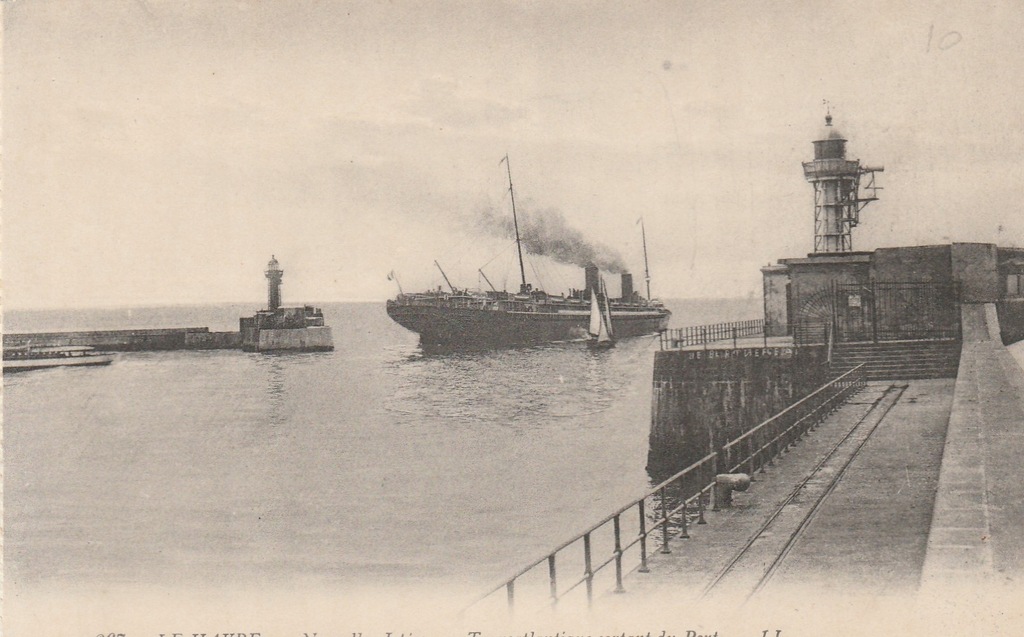 1420.Francja Le Havre,Parowiec,Latarnia Morska - 12962225342 ...