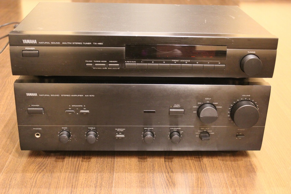 YAMAHA AX-570 i TX-480 Wzmacniacz i Tuner 2x100W - 7717861082 - oficjalne archiwum Allegro