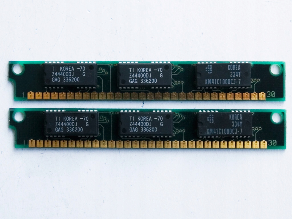 Pamięć RAM SIMM 2 x 1MB - Z44400DJ / KM41C1000CJ-7 - 13360359323 ...