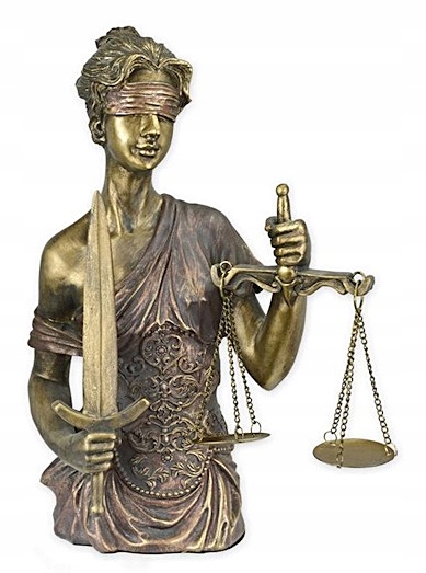 TEMIDA rzeźba FIGURA Bogini sprawiedliwości SĄD - 12914587047 - oficjalne archiwum Allegro
