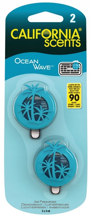 CALIFORNIA SCENTS OCEAN WAVE MINI MEMBRANA DO NAWIEWU W SAMOCHODZIE 3ML ...