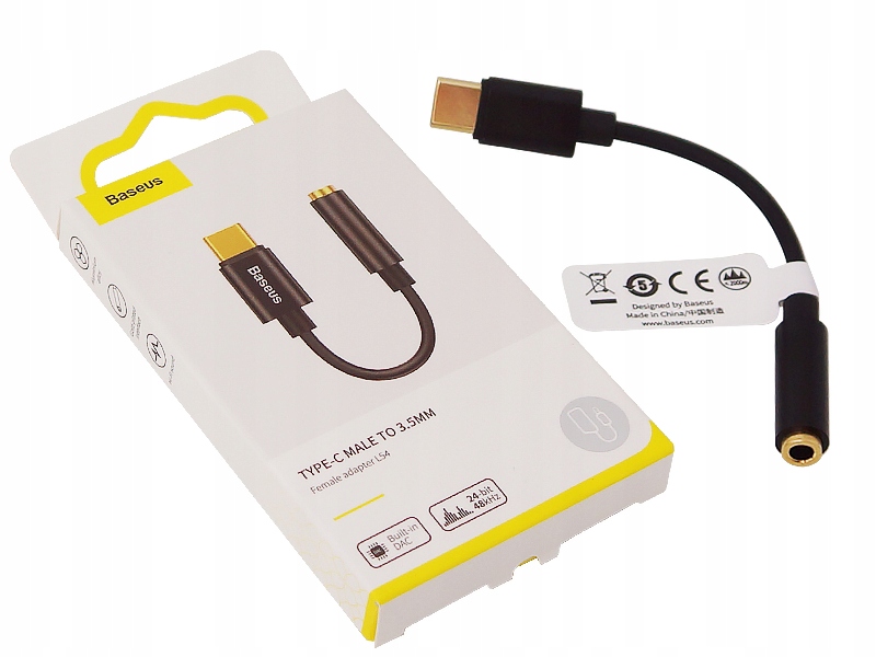 BASEUS ADAPTER PRZEJŚCIÓWKA L54 USB-C DO MINI JACK - 11220586720 ...