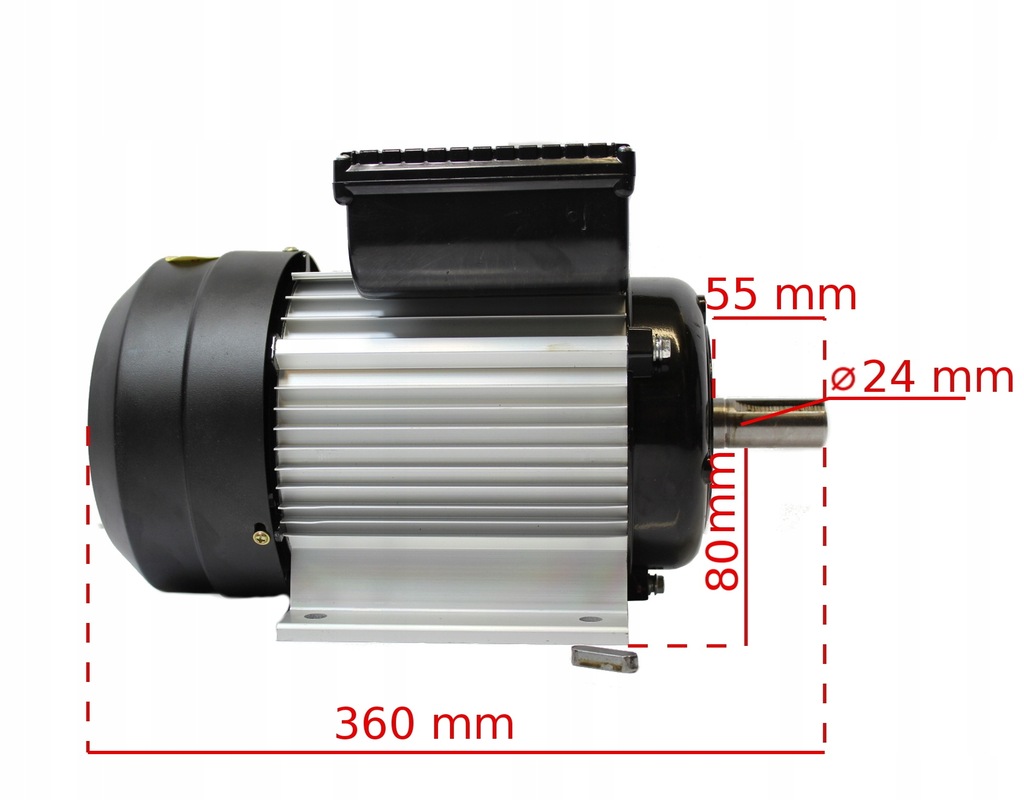 SILNIK ELEKTRYCZNY 3kW 2800 230V 1F + SZAJBA 85 - 7978986479 - oficjalne archiwum Allegro