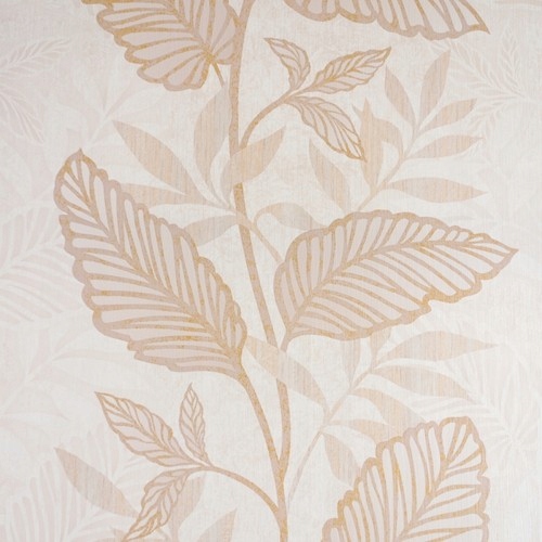 Tapeta Liście Duże Panel beżowa flizelina TANIA - 11788454296 ...