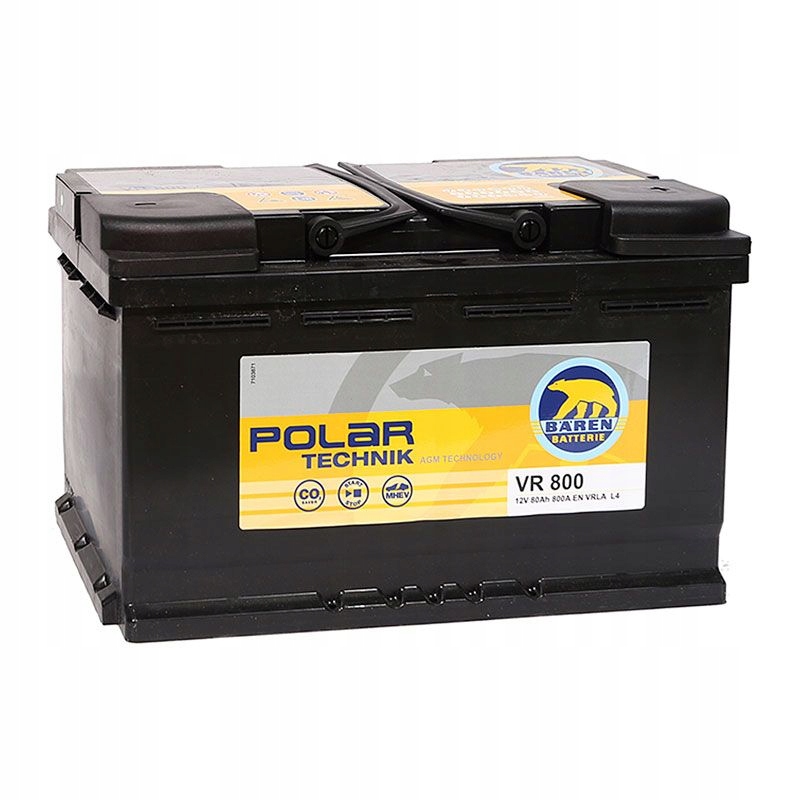 AKUMULATOR BAREN POLAR TECHNIK VR 800 12V 80Ah AGM - 11026862746 - oficjalne archiwum Allegro