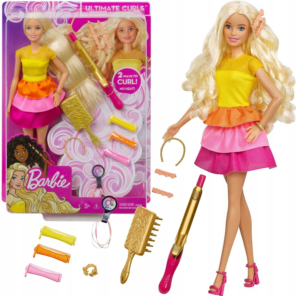LALKA BARBIE STYLOWE LOKI FRYZURY + LOKÓWKA AKC. - 9371613069 ...
