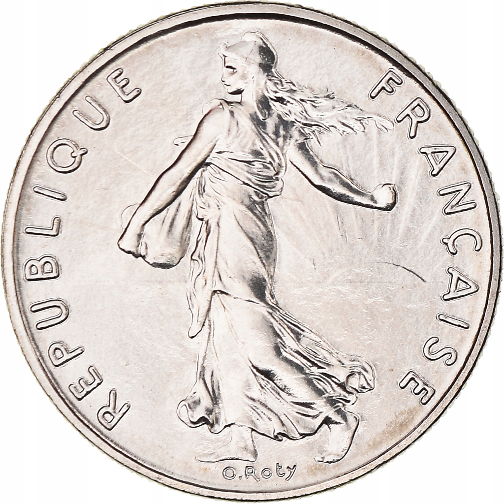 Moneta, Francja, Semeuse, 1/2 Franc, 1982, Paris, - 12103607868 - oficjalne archiwum Allegro