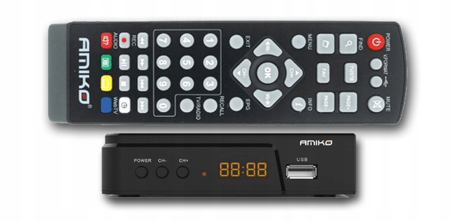 TUNER DEKODER TV DVB-T2 HEVC 10 BIT AMIKO T765 - 11673805079 - oficjalne archiwum Allegro