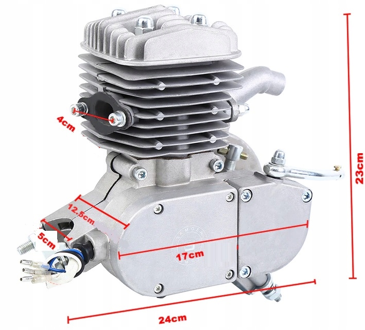 SILNIK SPALINOWY DO ROWERU KOMPLET 80 CC TAIWAN - 9762670256 - oficjalne archiwum Allegro