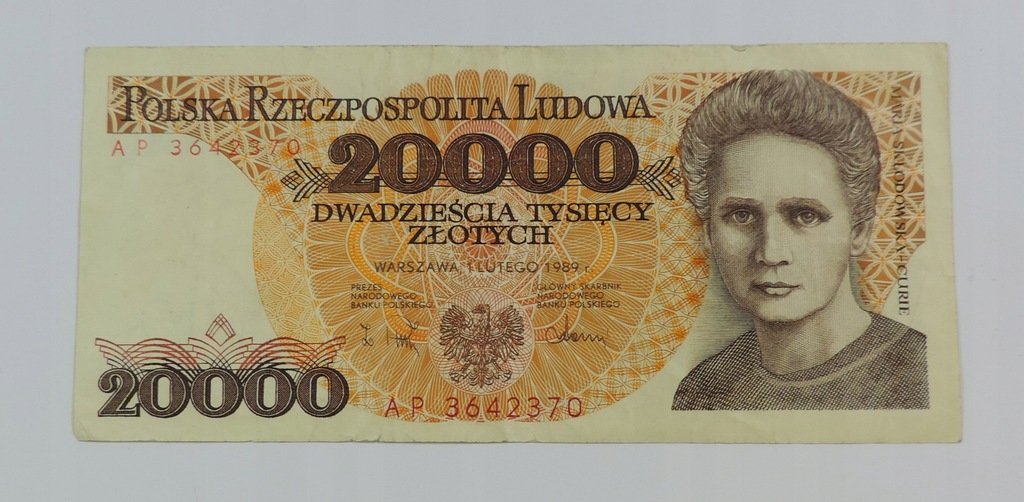 BANKNOT PRL - 20000 ZŁOTYCH - POLSKA -OA4415 - 13121596491 - oficjalne ...