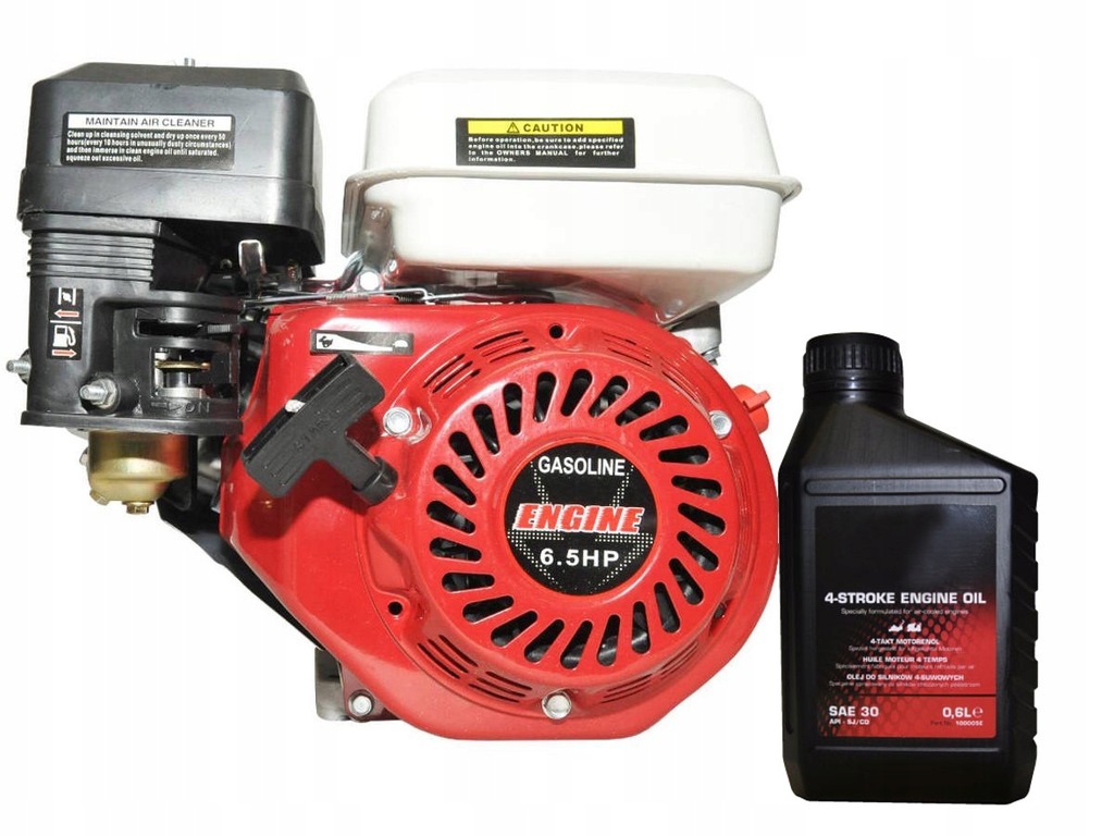 SILNIK SPALINOWY GX160 6,5KM OHV WAŁEK 19MM + OLEJ - 8941902424 - oficjalne archiwum Allegro