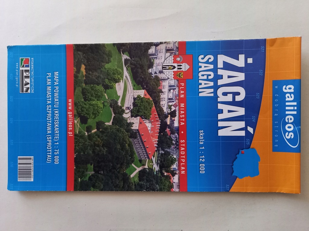 ŻAGAŃ MAPA - 12144548992 - oficjalne archiwum Allegro