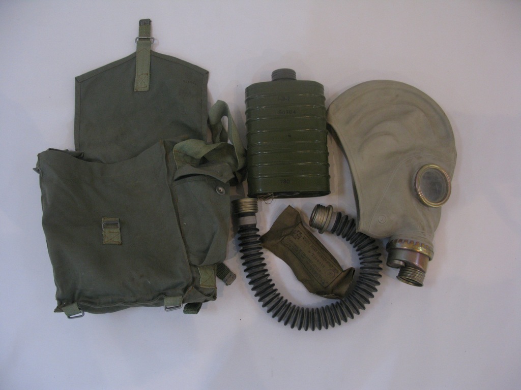 Maska przeciwgazowa wojskowa SŁOŃ+opatrunek roz.4 - 8096407646 - oficjalne archiwum Allegro