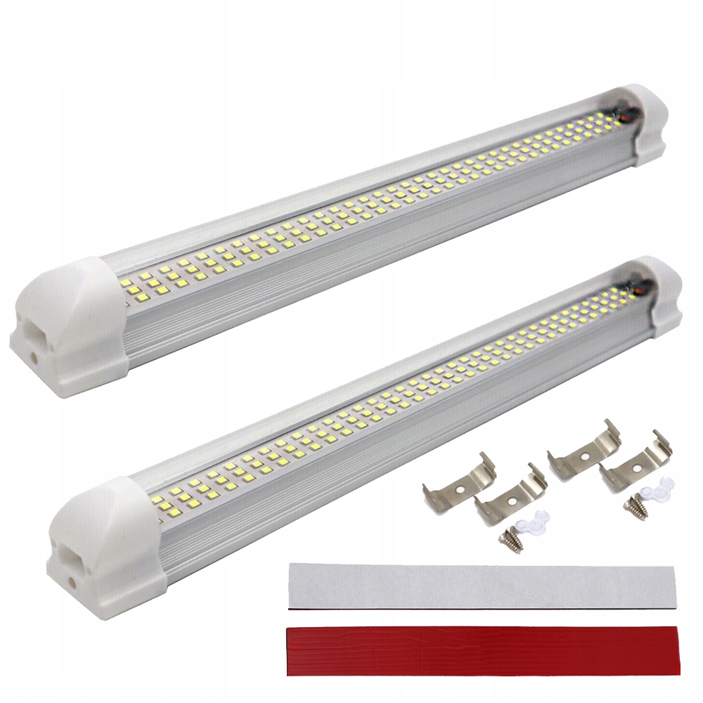 UNIWERSALNA LISTWA ŚWIETLNA LED 2SZT 12V 6W DO OŚWIETLENIA WNĘTRZA ...