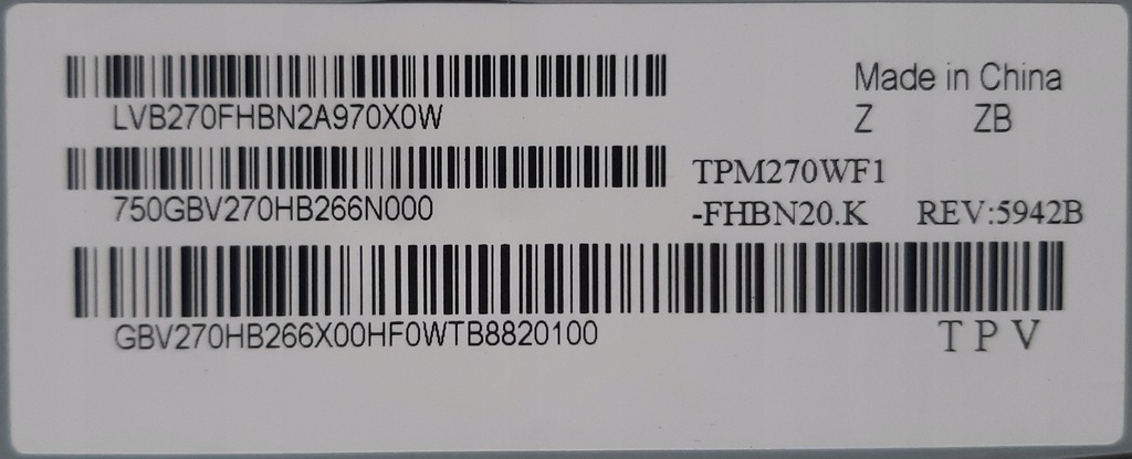 Купить Матрица 27 дюймов TPM270WF1-FHBN20.K Экран MV270FHB-N20: отзывы, фото и характеристики на ...