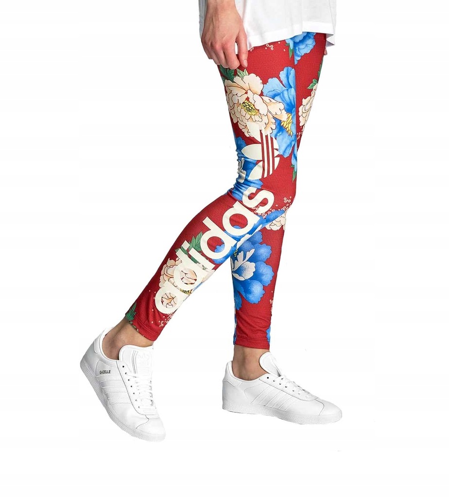 ADIDAS legginsy damskie kwiaty Trefoil 32/2XS - 7564604634 - oficjalne ...