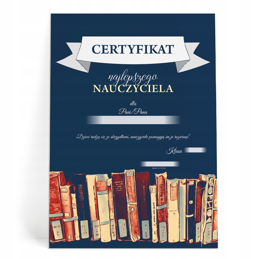 DYPLOM CERTYFIKAT NAJLEPSZEGO NAUCZYCIELA PREZENT - 11487929279 ...