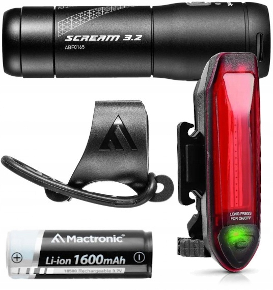 Mactronic SCREAM 3.2 Zestaw lampek rowerowych 600l - 14700577627 ...