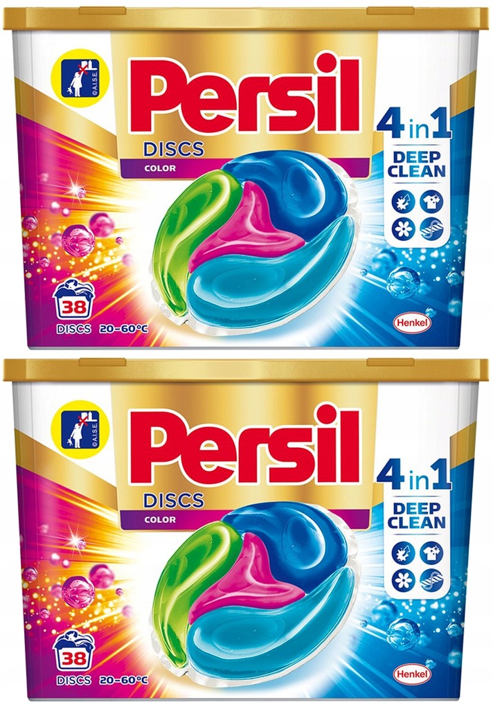 Persil Discs 4w1 Color Kapsułki Prania 2 x 38szt - 9499270872 ...