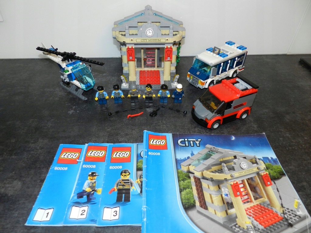 LEGO CITY 60008 Włamanie do muzeum *policja *100% - 11662007682 ...