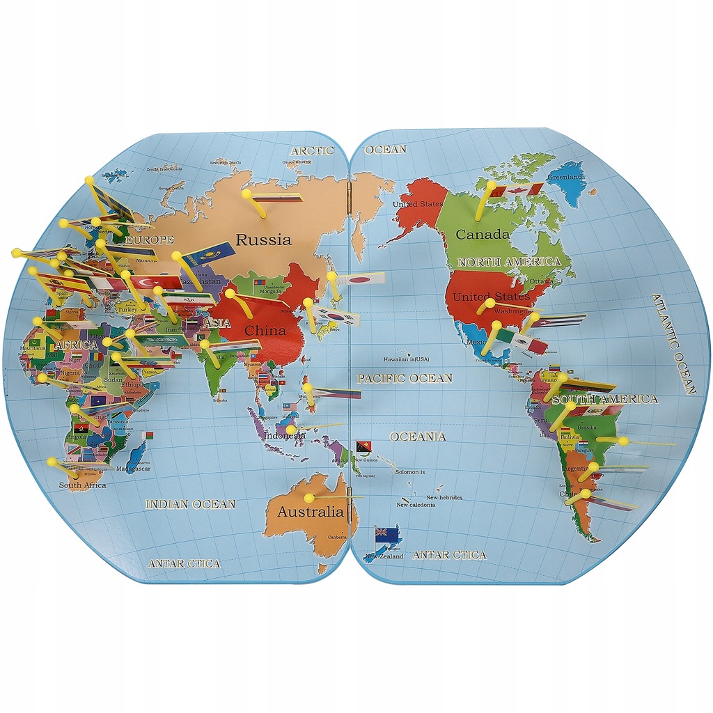 World Flag Kids Wooden Puzzles World Map Toy - 14513224129 - oficjalne ...