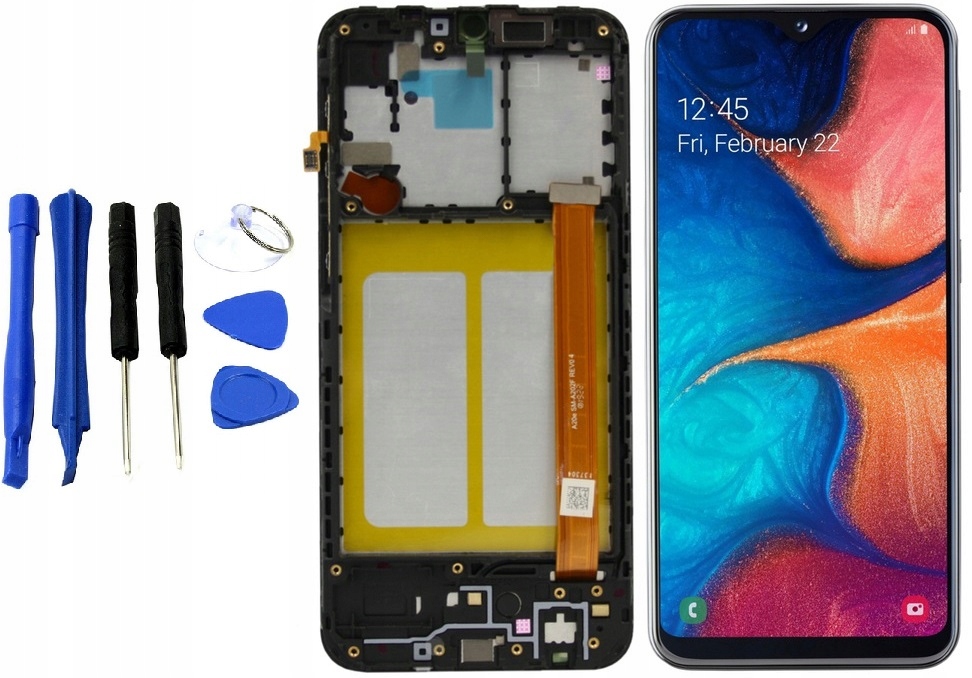 WYŚWIETLACZ+RAMKA LCD DOTYK DO SAMSUNG GALAXY A20E - 11770185168 ...