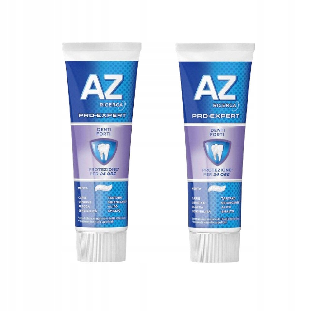 AZ - PRO-EXPERT PASTA DO ZĘBÓW MIĘTOWA ODBUDOWA I OCHRONA 2x75ml ...