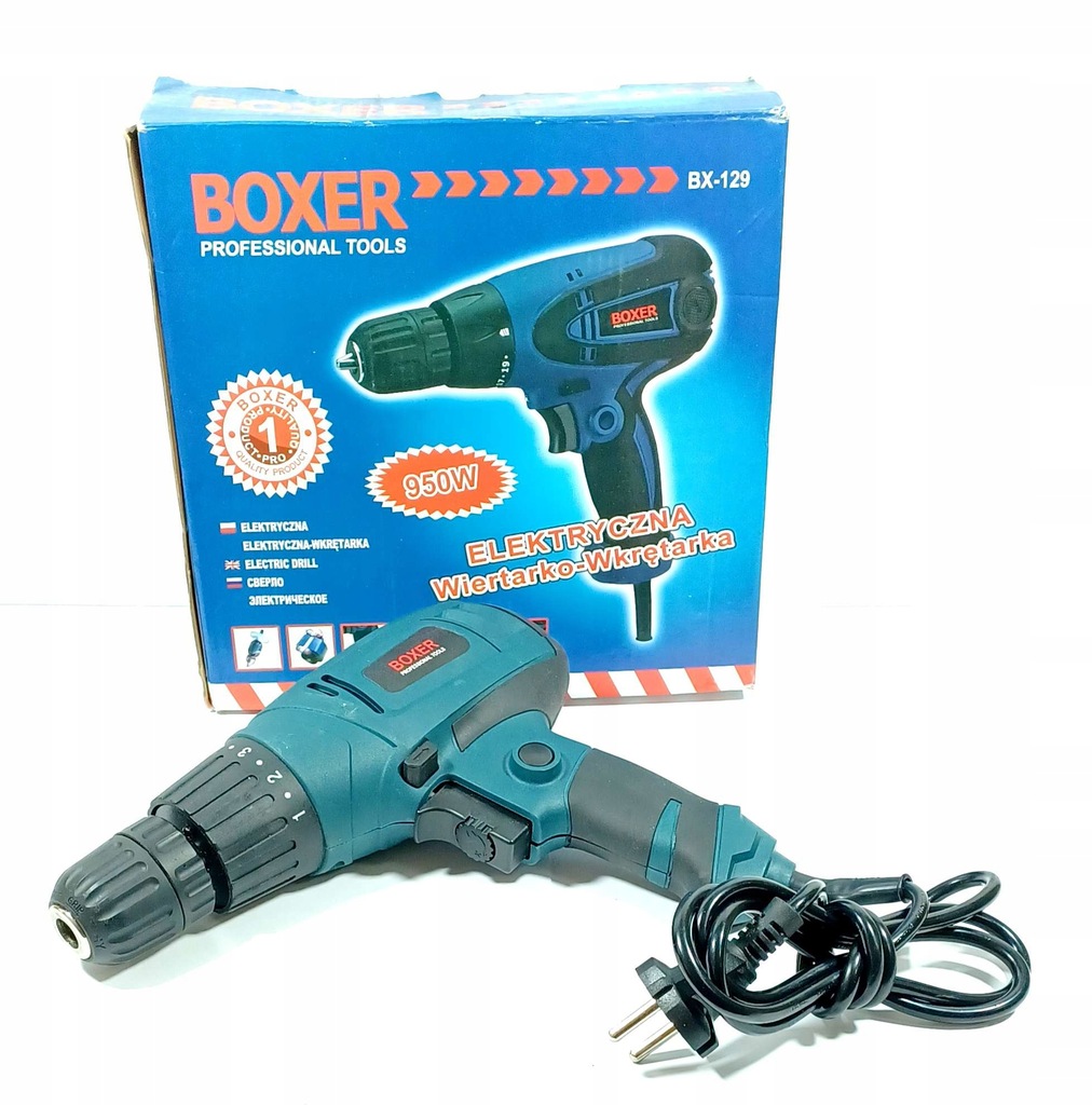 Wiertarko Wkrętarka Elektryczna Boxer BX-129 - 13922873264 - oficjalne archiwum Allegro
