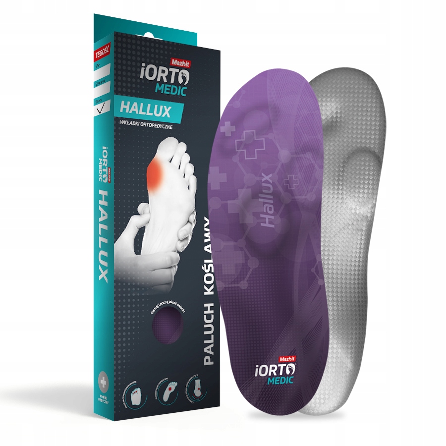 Wkładka na Koślawy Palec Ortopedyczna Hallux r. 44 - 12877563470 ...